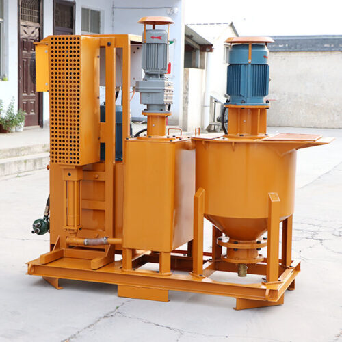 Grouting rig with pump for plugging voids and strengthening rocks ...